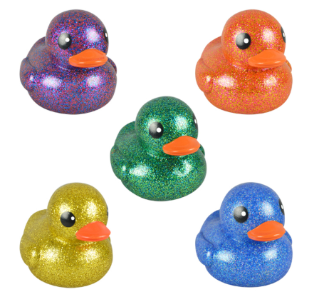 6 Inch Glitter Rubber Ducks | Twin Rigs of the Smokies